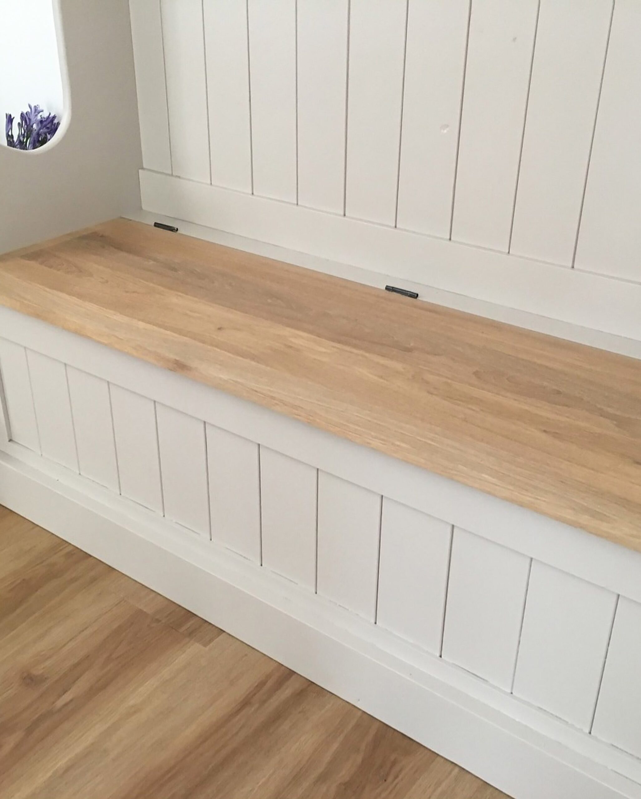 Tall Monks Bench with Oak Storage Seat - Willis & Stone : Willis & Stone