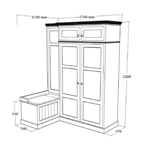 Corner Boot Room Bench - Willis & Stone : Willis & Stone