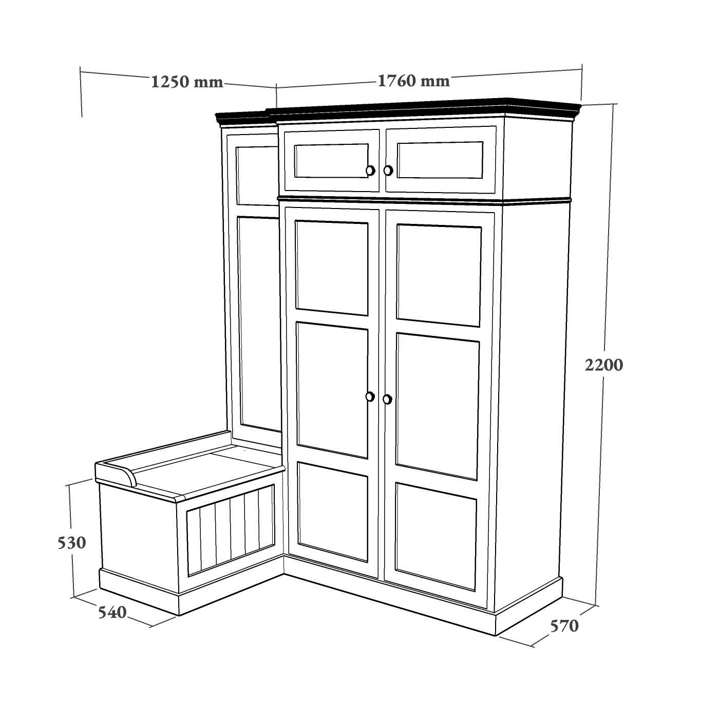 Corner Cloakroom Unit - Willis & Stone : Willis & Stone