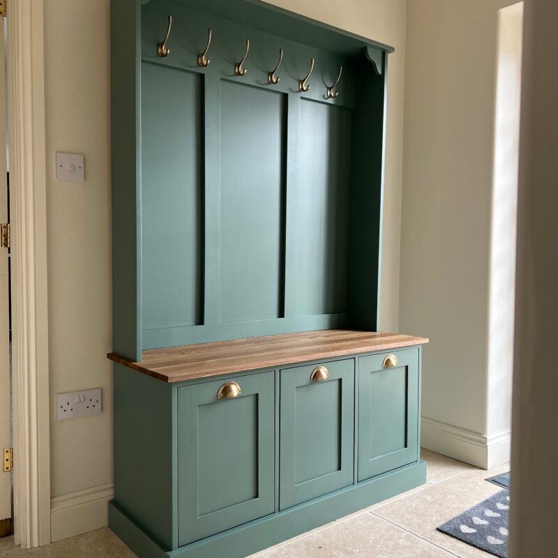 Boot Room Storage Bench with Cupboards - Double - : Willis & Stone