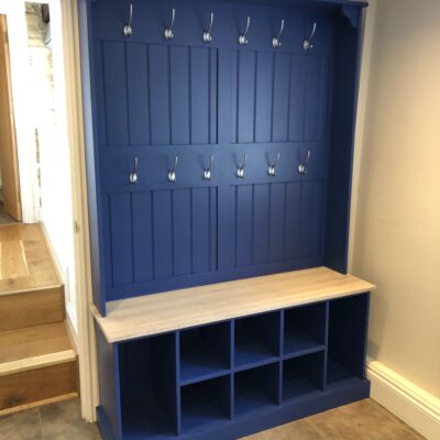 Boot Room Storage Bench with Cupboards - Double - : Willis & Stone