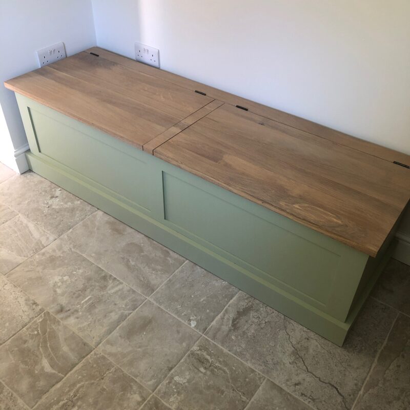 Boot Room Storage Bench with Cupboards - Double - : Willis & Stone