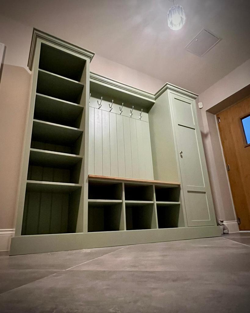 Boot Room Storage Bench with Shelving - Willis & Stone : Willis & Stone