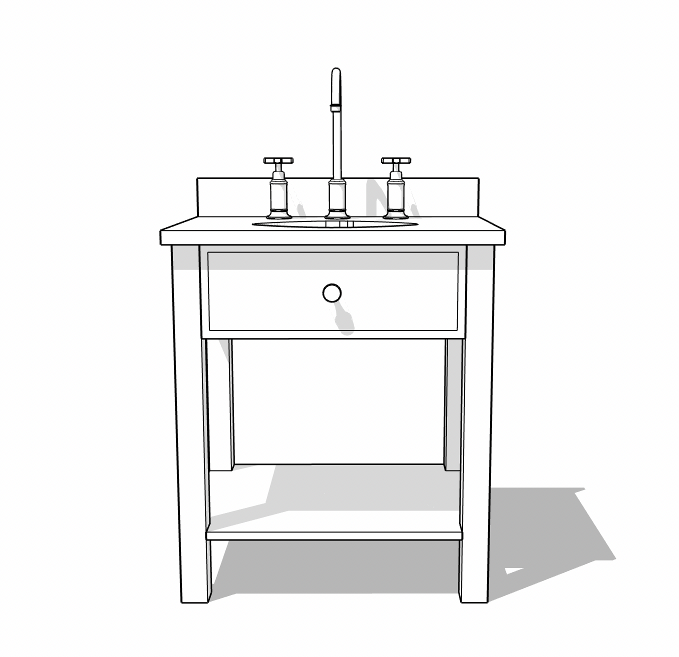 Contemporary Vanity Unit - Willis & Stone : Willis & Stone