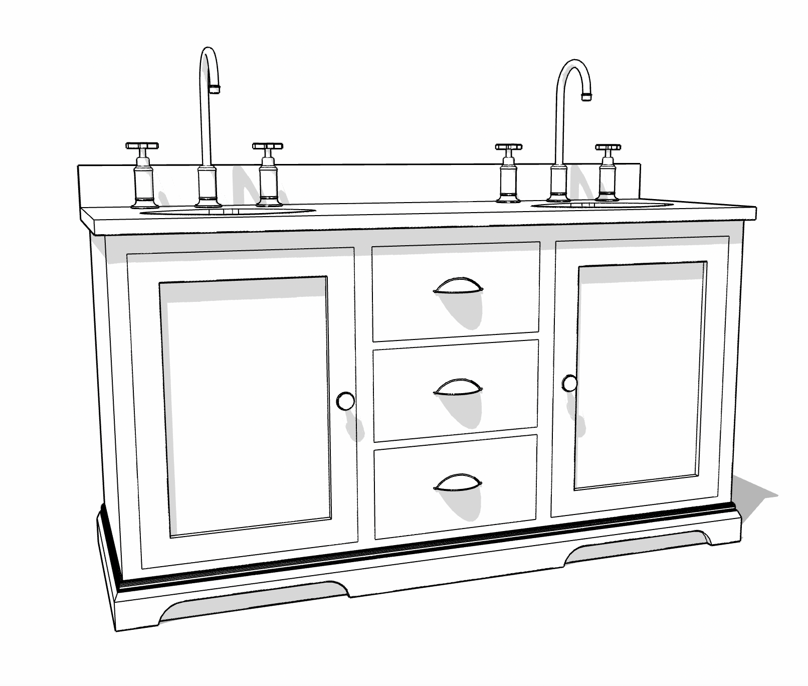 Shaker Vanity Unit - Willis & Stone : Willis & Stone
