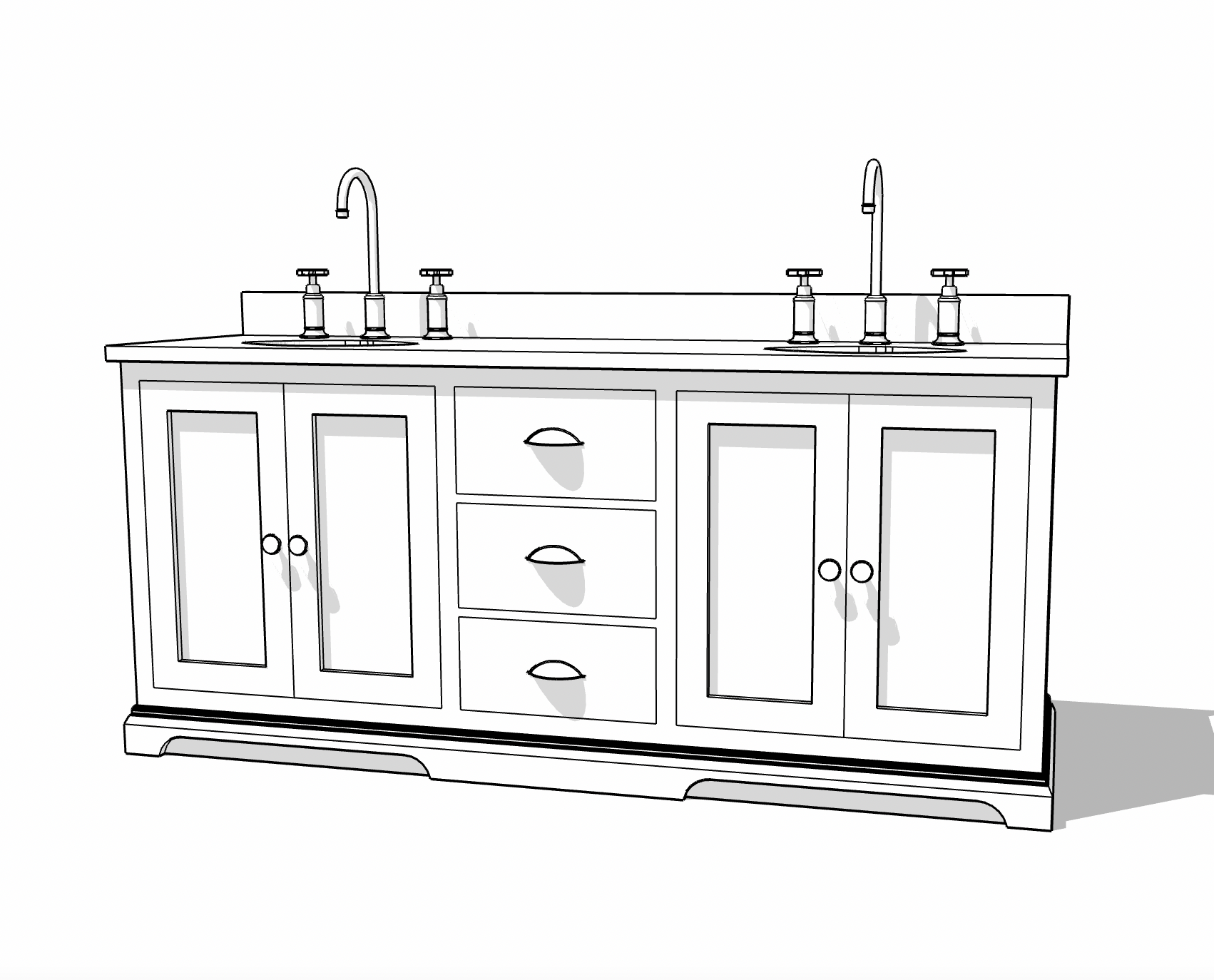 Shaker Vanity Unit - Willis & Stone : Willis & Stone