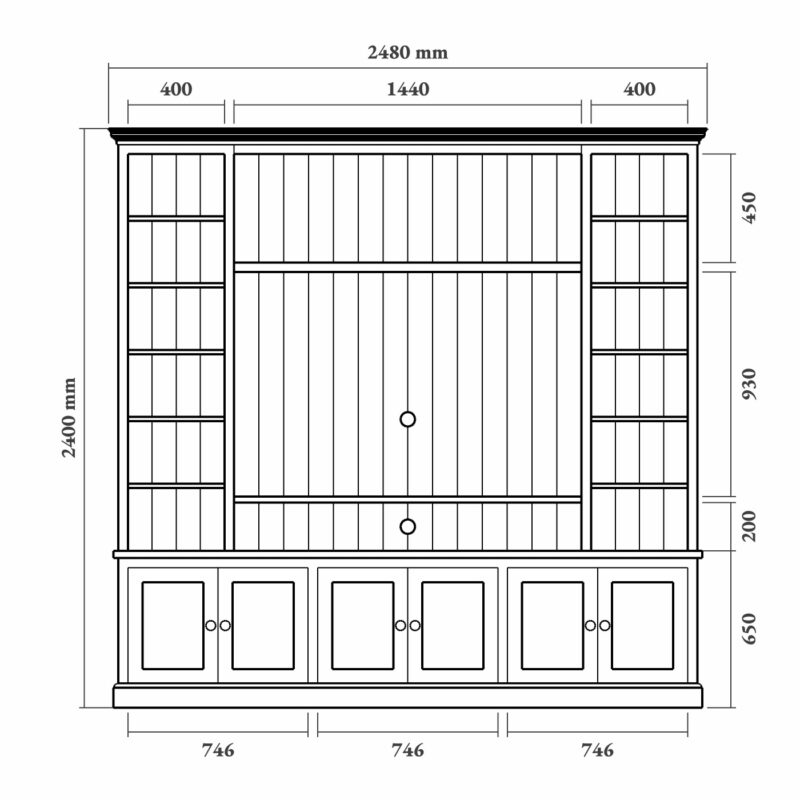 Extra Tall TV & Media Storage Unit - Willis & Stone : Willis & Stone