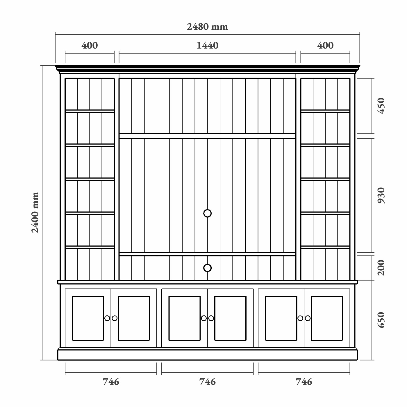 Extra Tall TV & Media Storage Unit - Willis & Stone : Willis & Stone